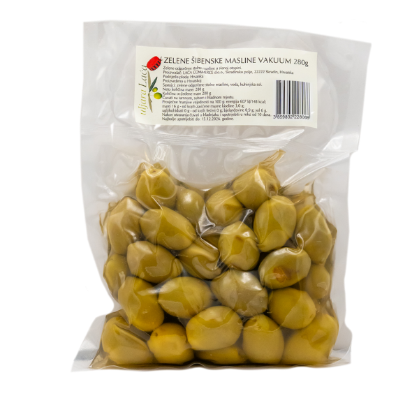 Šibenske domaće zelene masline, 280g | Gligora